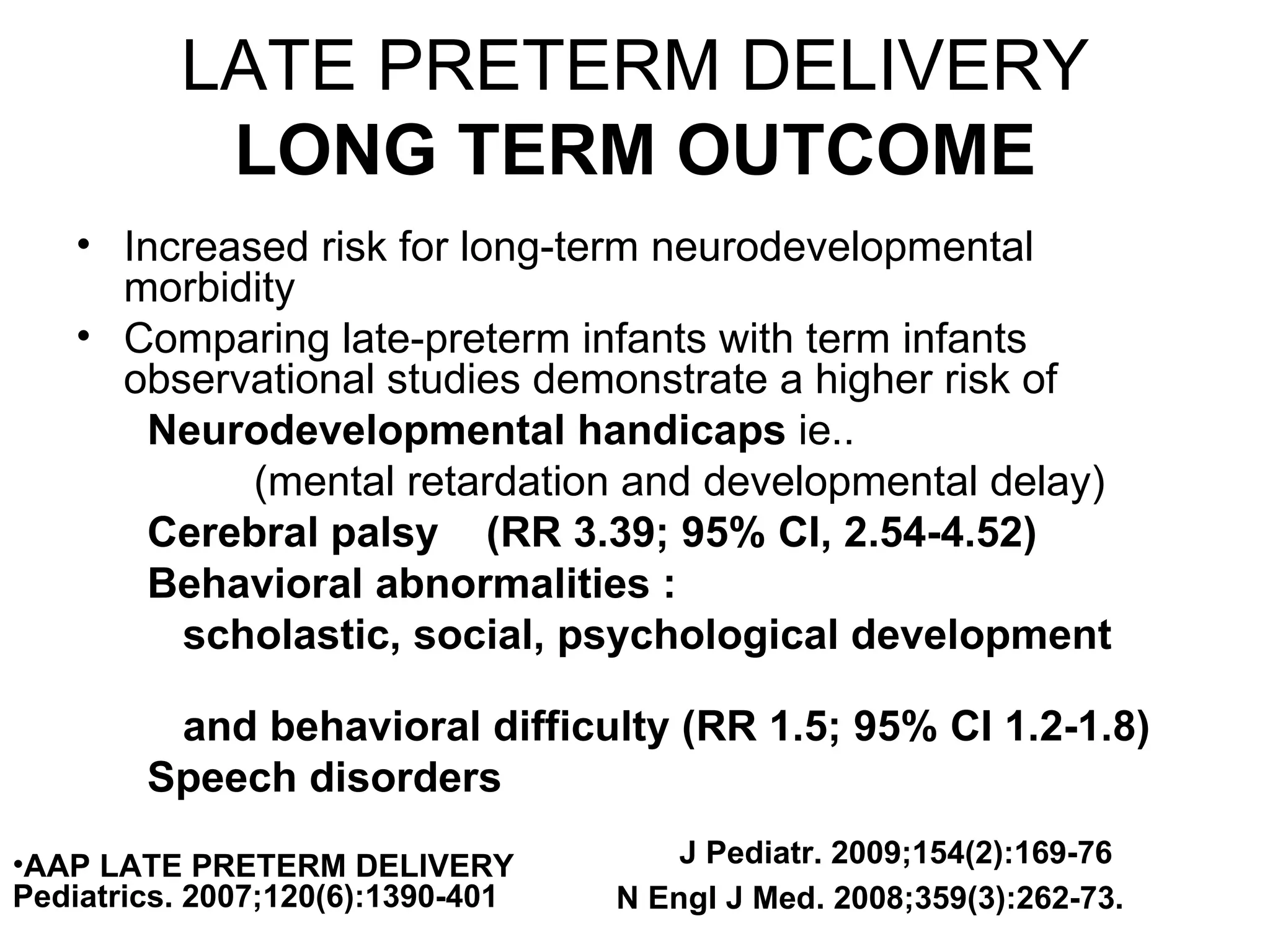Late preterm delivery | PPT