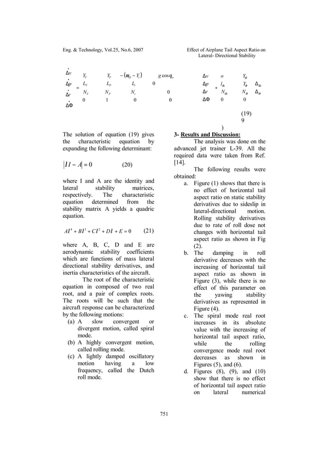 Lateral directional stability effect horiz tail | PDF