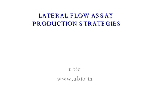 Lateral Flow Assay | PPT