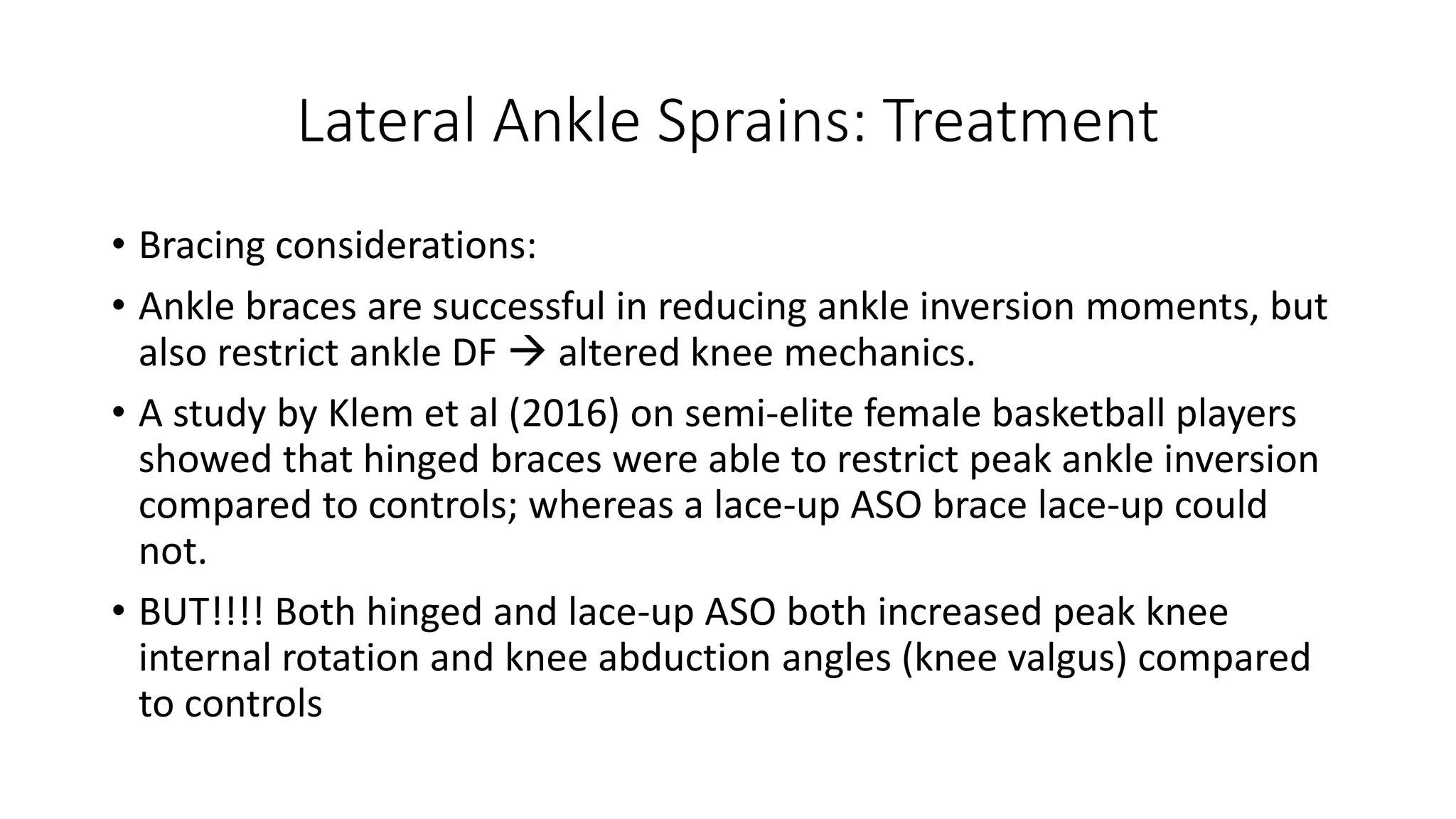 Lateral Ankle Sprain Presentation | PPTX