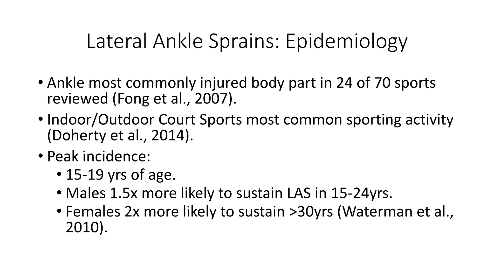 Lateral Ankle Sprain Presentation | PPTX