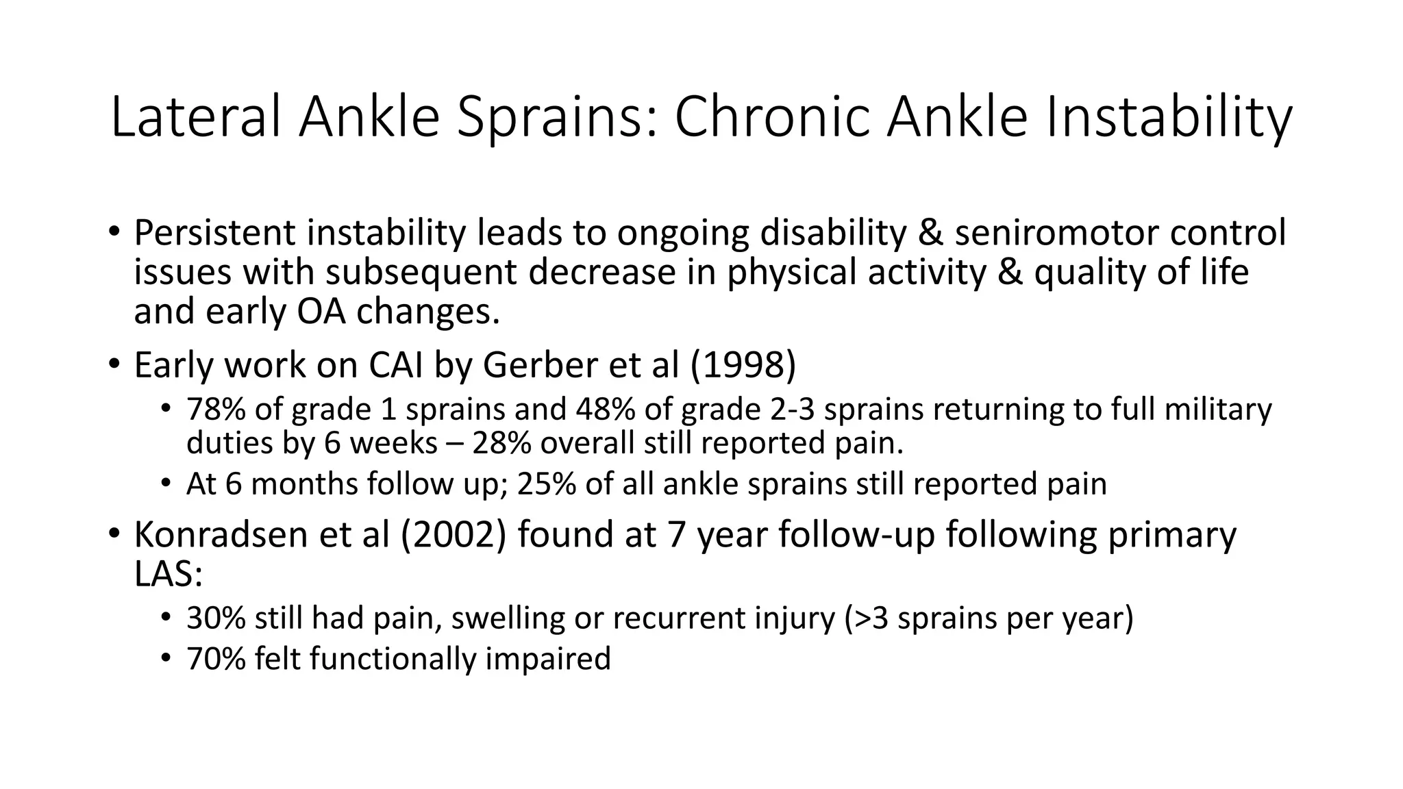Lateral Ankle Sprain Presentation | PPTX