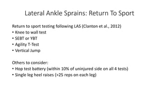 Lateral Ankle Sprain Presentation | PPTX
