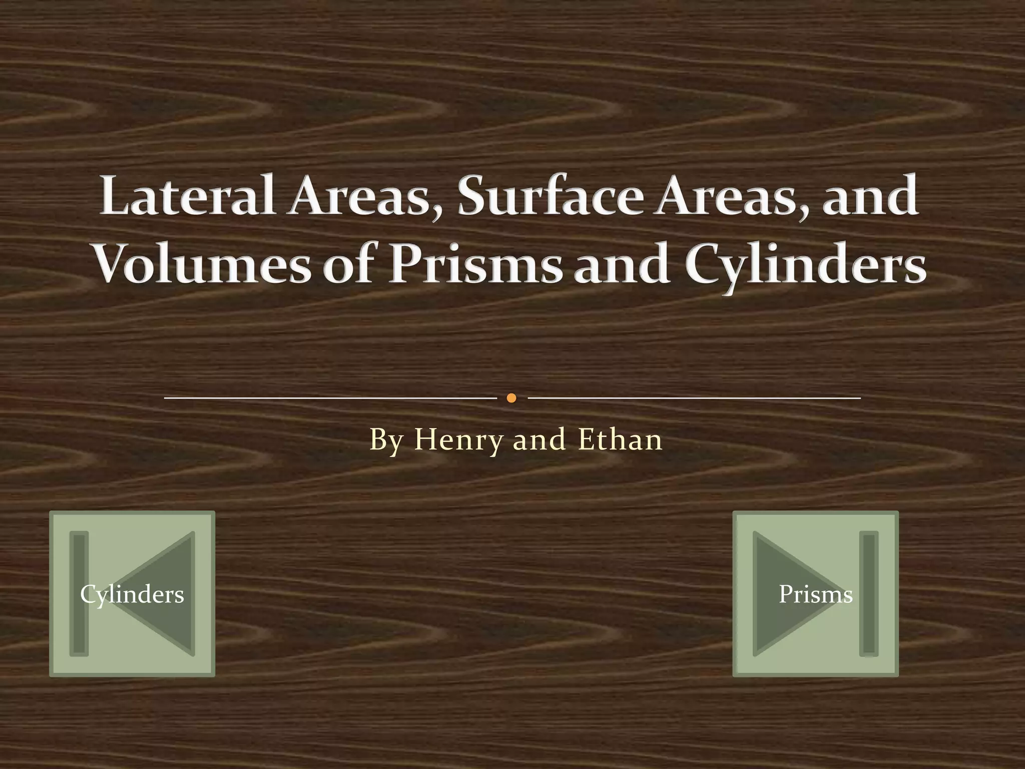 Lateral Areas, Surface Areas, And Volumes | PPSX