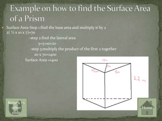 Lateral Areas, Surface Areas, And Volumes | PPSX