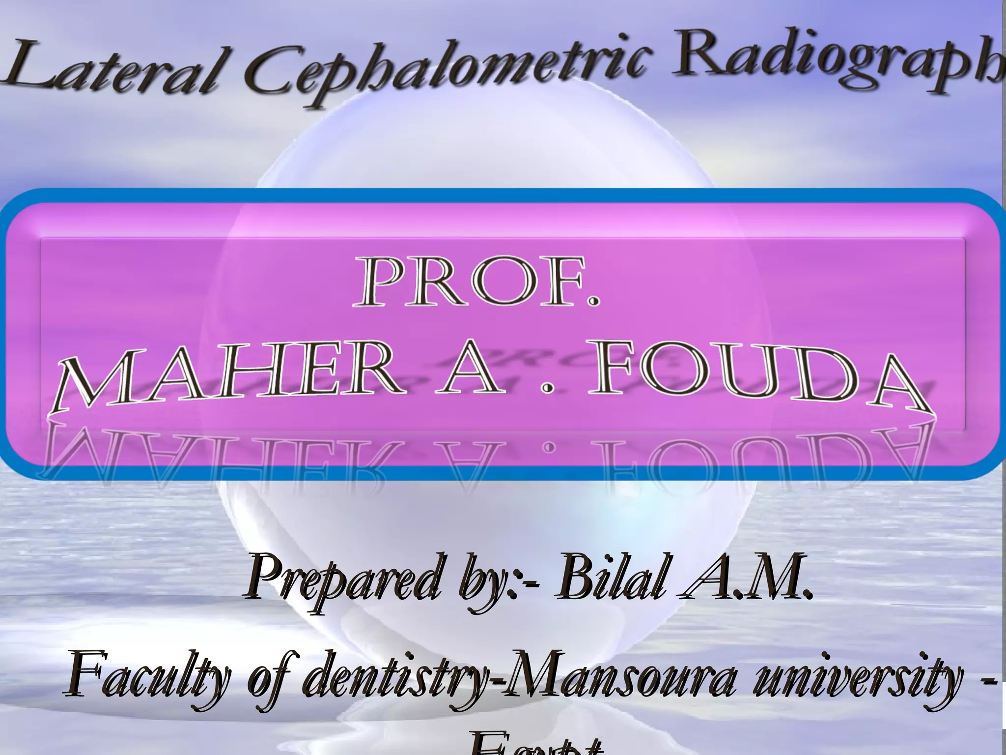 lateral cephalometric analysis in orthodontic | PPT