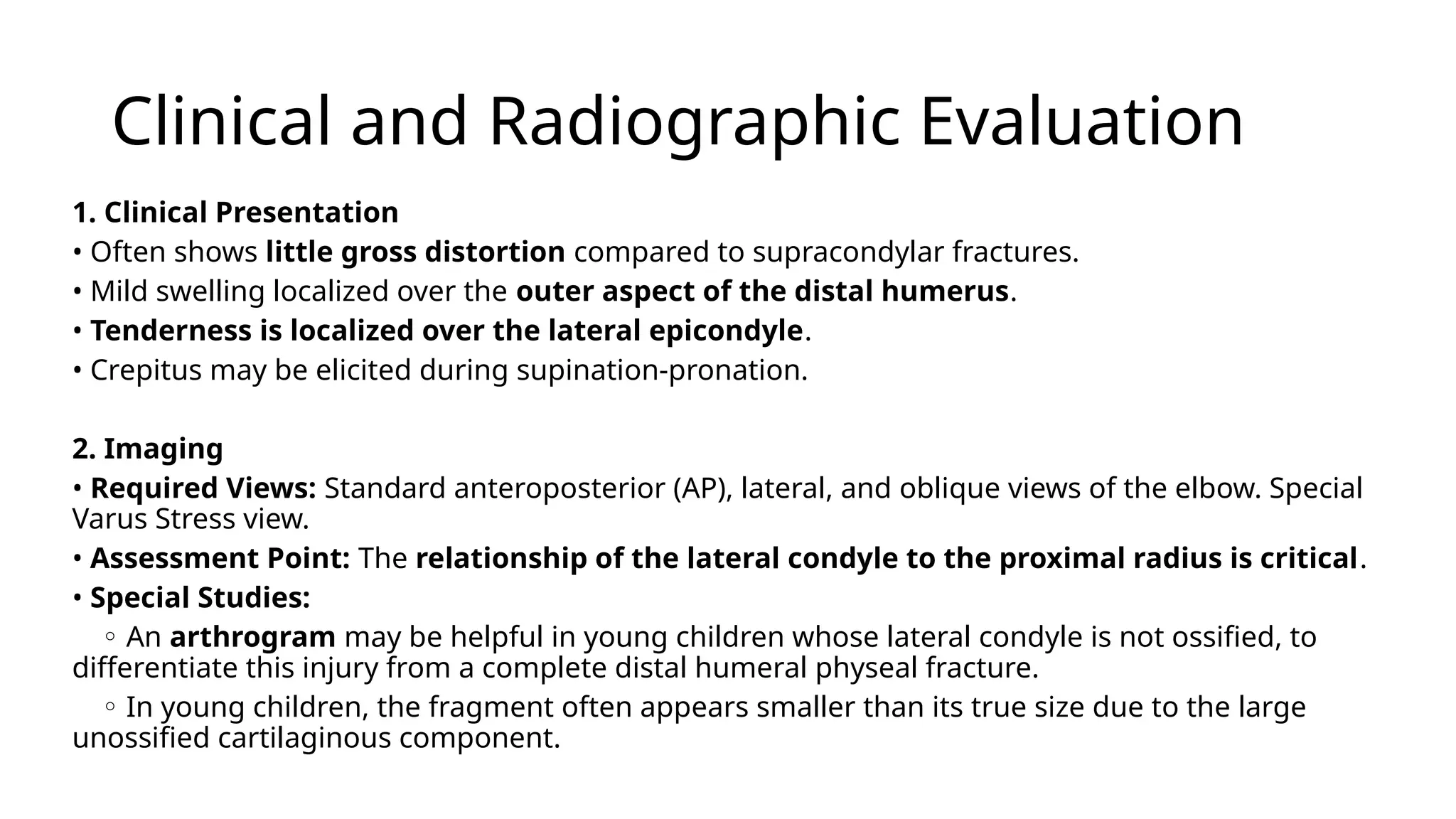 Lateral Condylar Fracture of the Humerus | PPTX