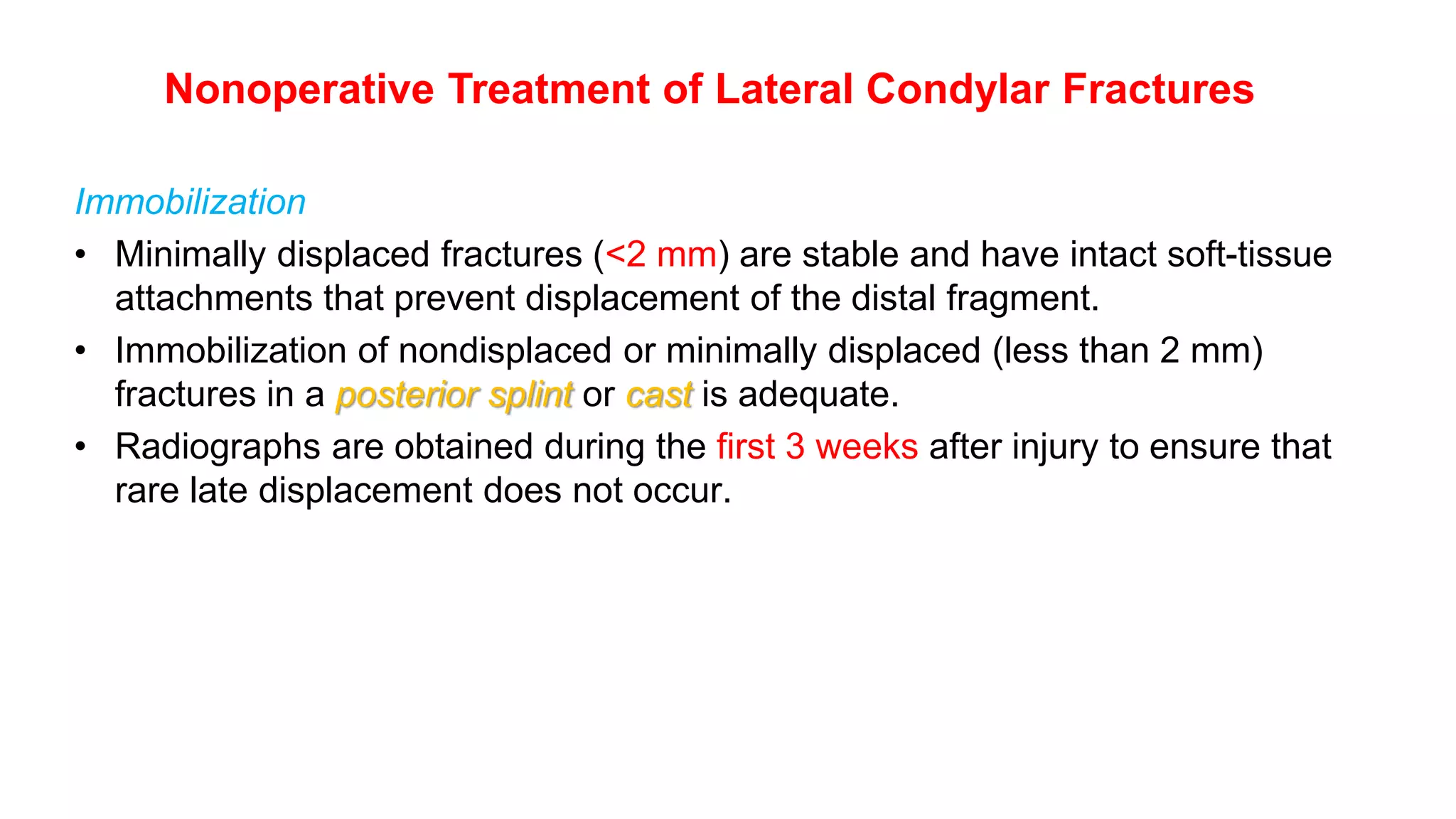 Lateral condylar fractures of the distal humerus | PPTX
