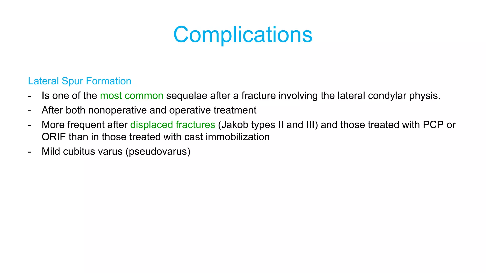 Lateral condylar fractures of the distal humerus | PPTX