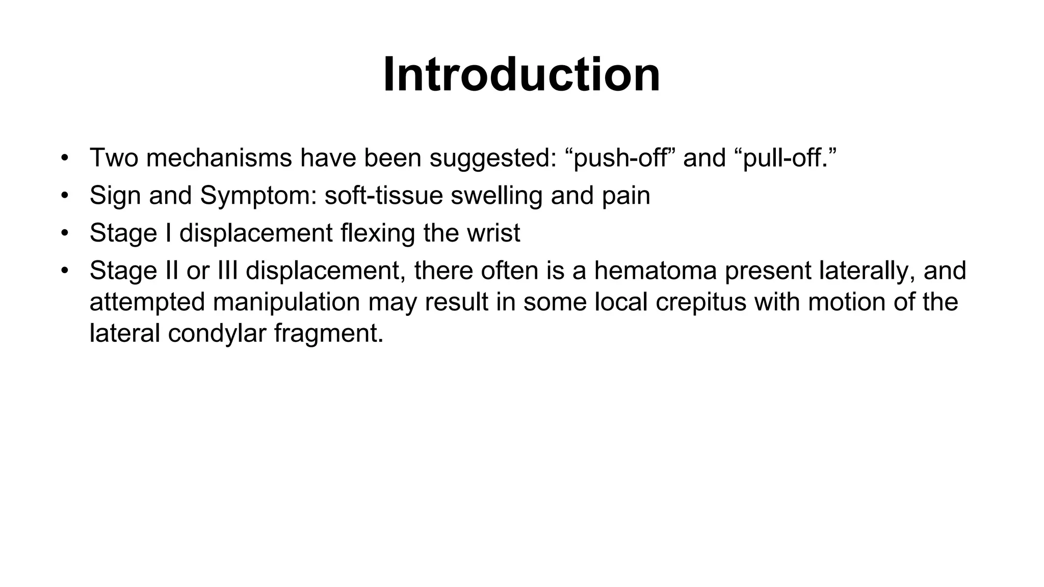 Lateral condylar fractures of the distal humerus | PPTX