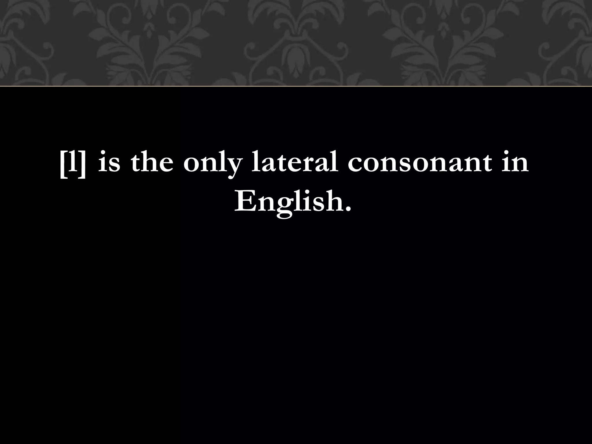 Lateral consonant | PPTX