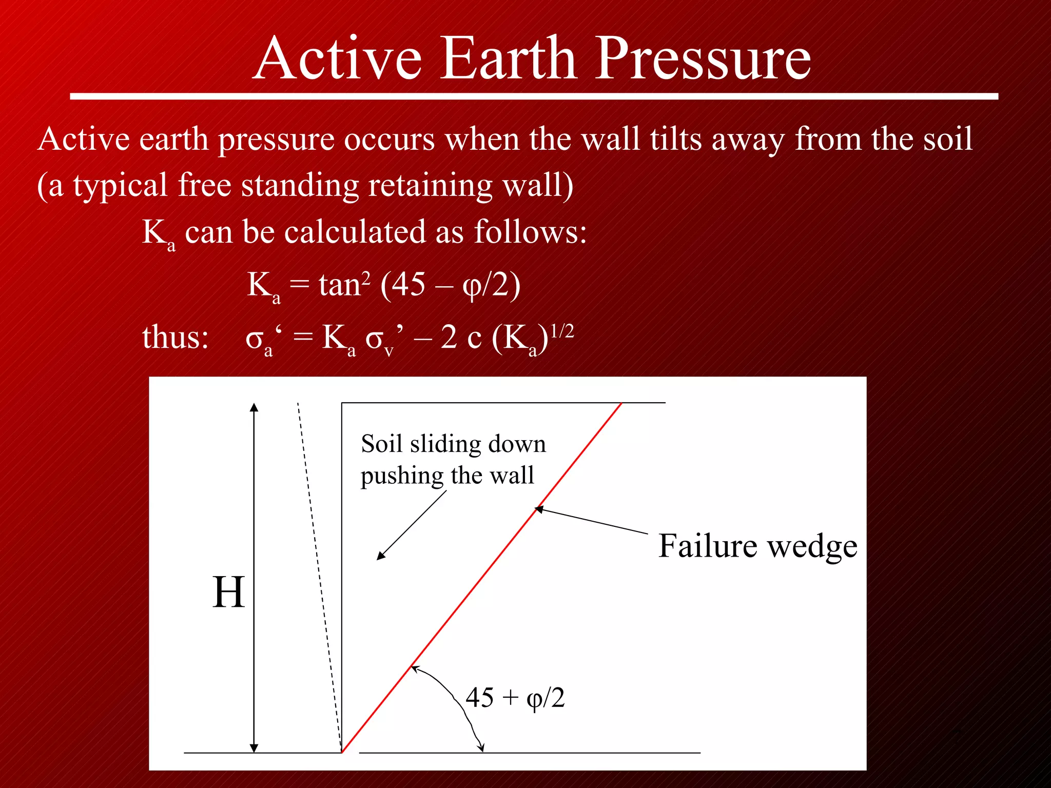 Lateral earth pressure | PPT | Geology | Science