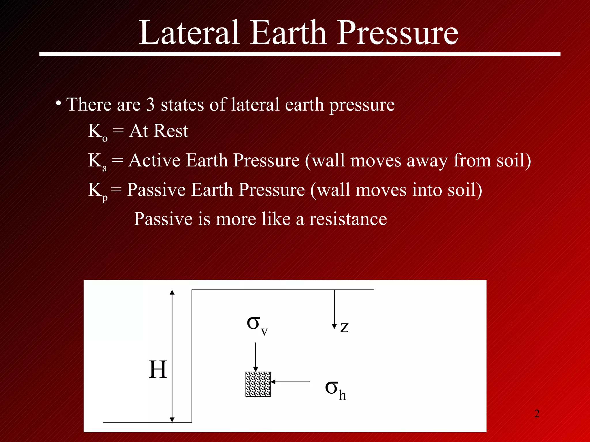 Lateral earth pressure | PPT