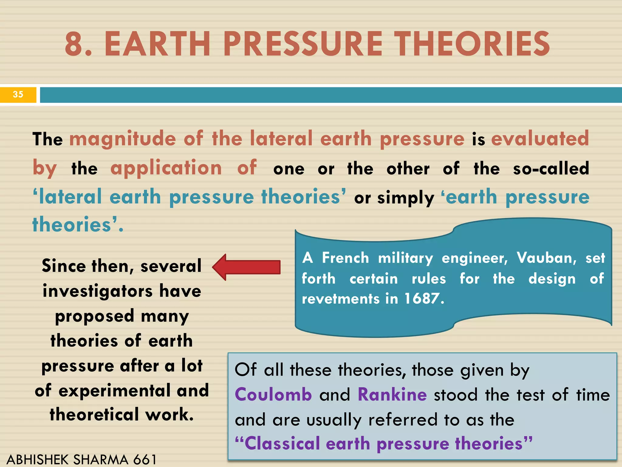 Lateral earth pressure theories by abhishek sharma | PDF | Geology | Science