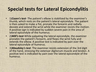 Lateral Epicondylitis Test