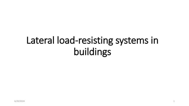 Lateral load-resisting systems in buildings.pptx | Civil Engineering ...