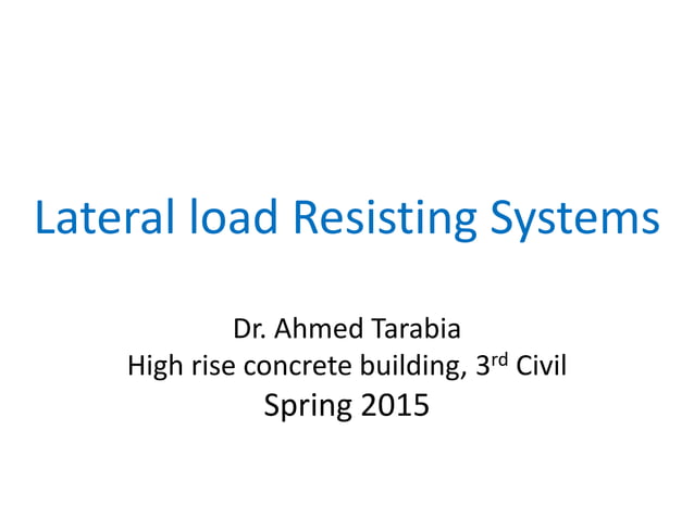 Lateral load resisting systems | PDF