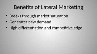 Lateral_Marketing Introduction Traditional vs. Lateral Marketing ...
