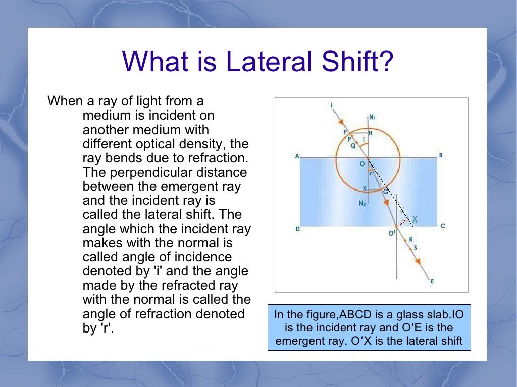 Lateral shift