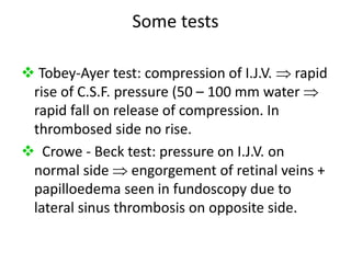Lateral sinus thrombophlebitis | PPTX