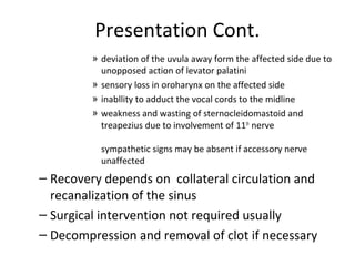 Lateral sinus thrombosis | PPT