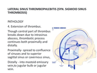 Complication of CSOM - Lateral Sinus Thrombosis | PPTX