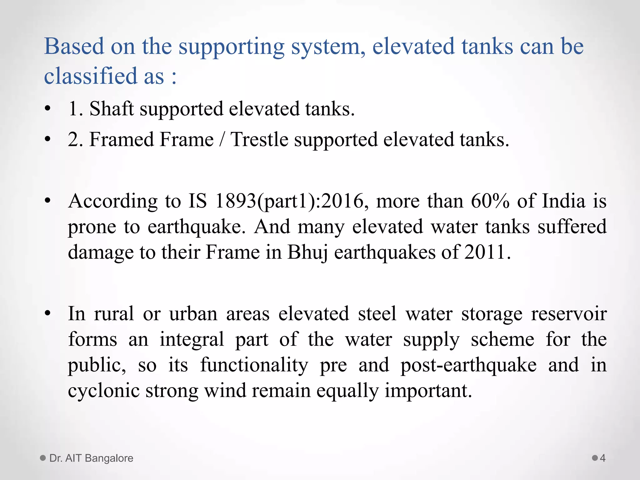 LATERAL STABILITY IMPROVEMENT FOR ELEVATED STEEL WATER STORAGE ...