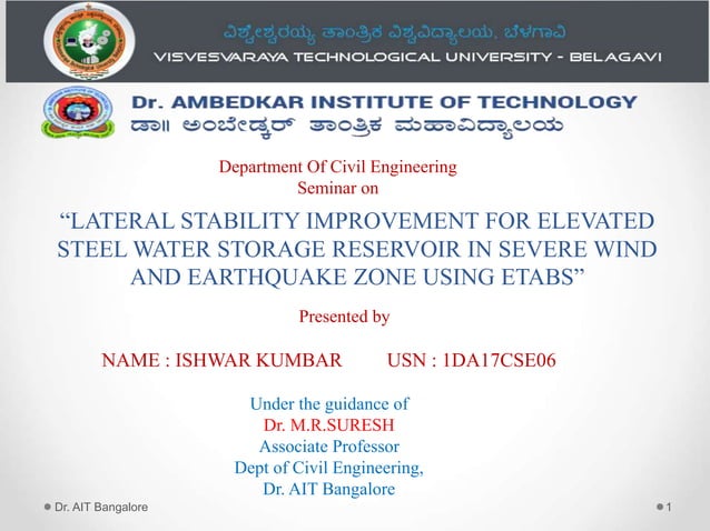 LATERAL STABILITY IMPROVEMENT FOR ELEVATED STEEL WATER STORAGE ...