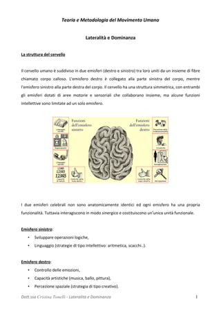 Lateraltà e dominanza tonelli n | PDF