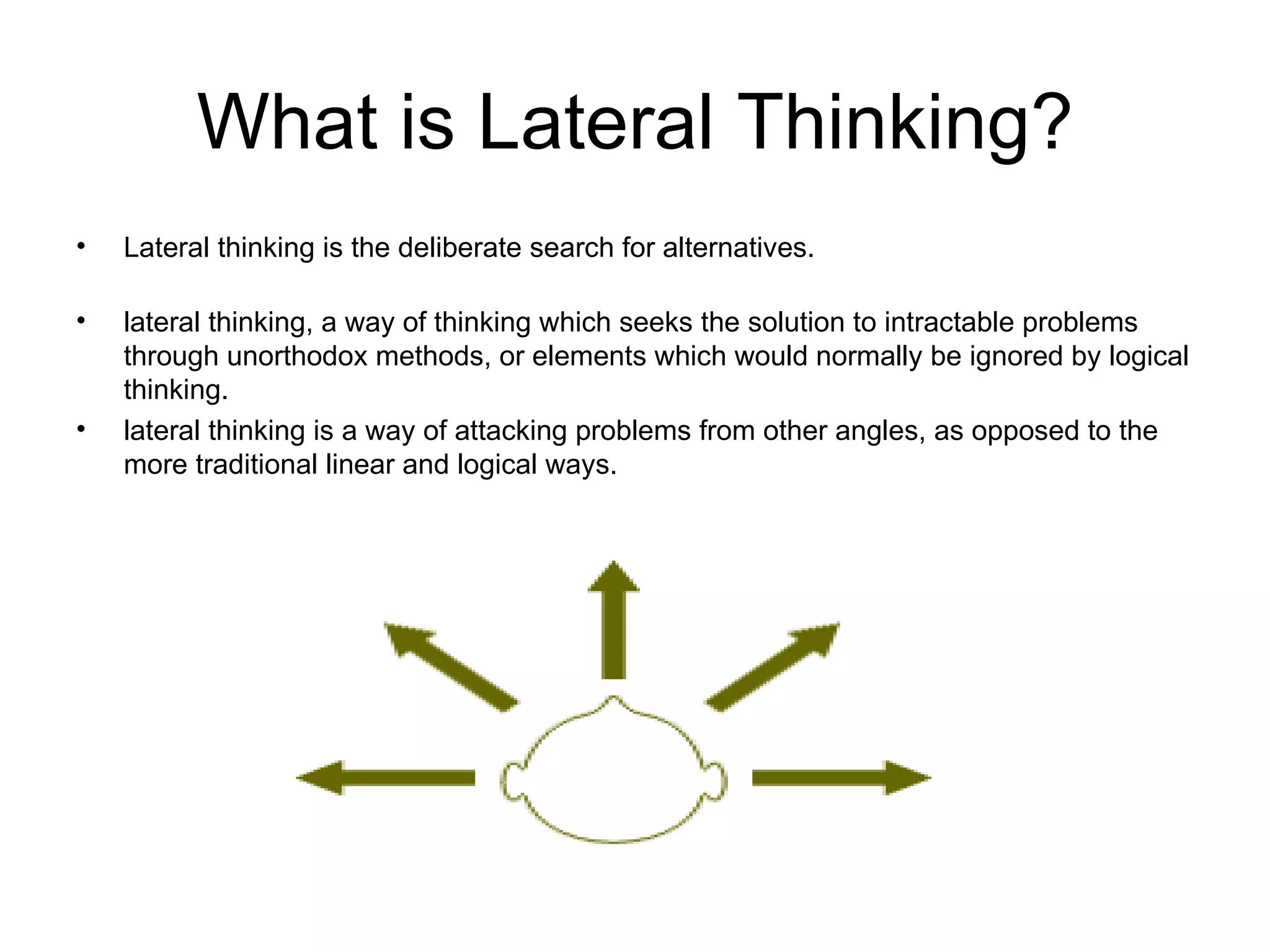 Lateral Thinking by Edward De bono | PPT