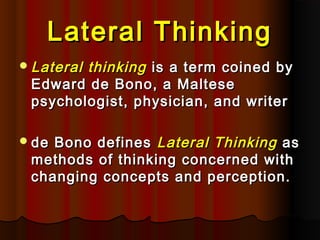 Lateral thinking | PPT