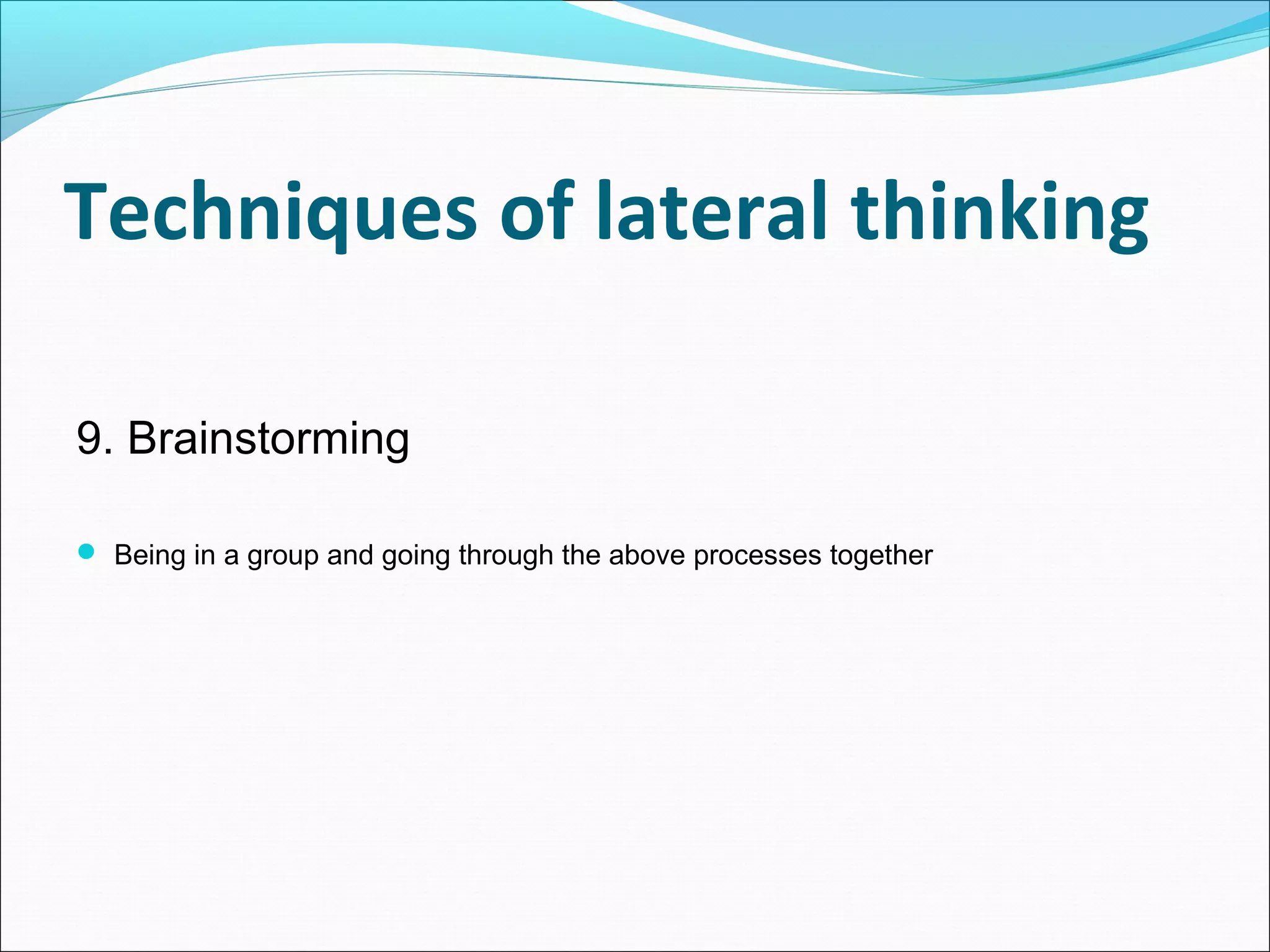 Lateral thinking | PPT