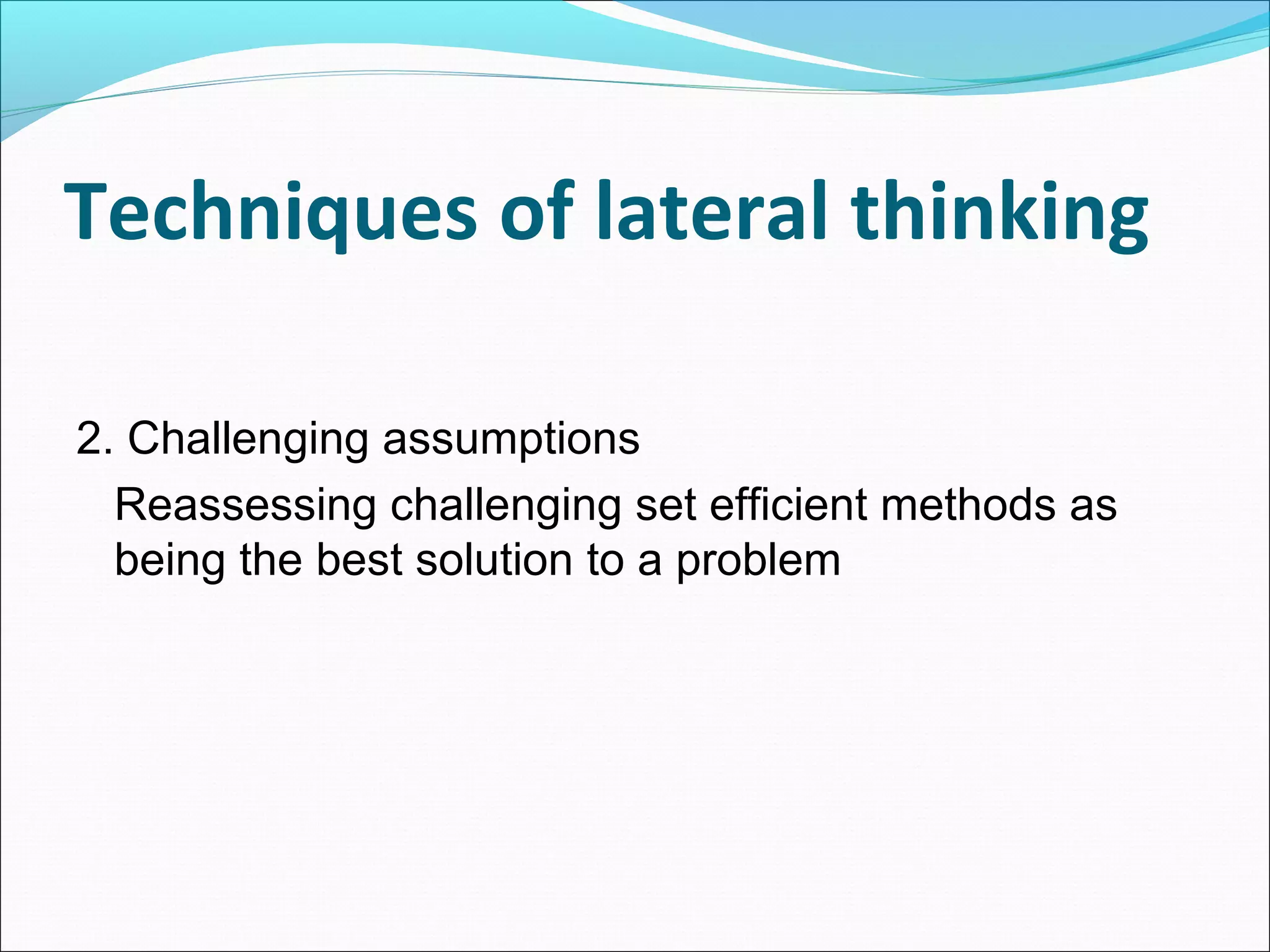 Lateral thinking | PPT