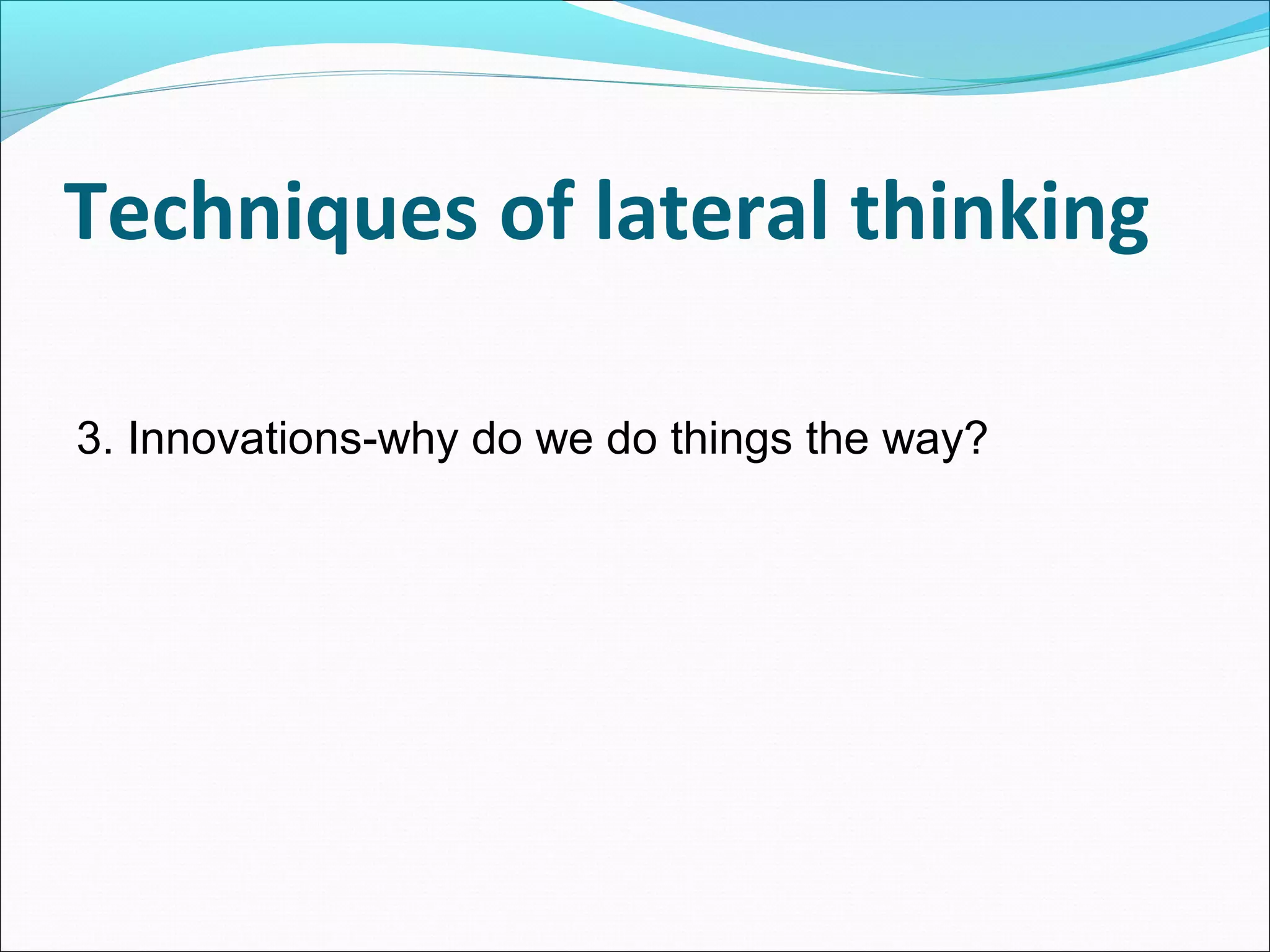 Lateral thinking | PPT
