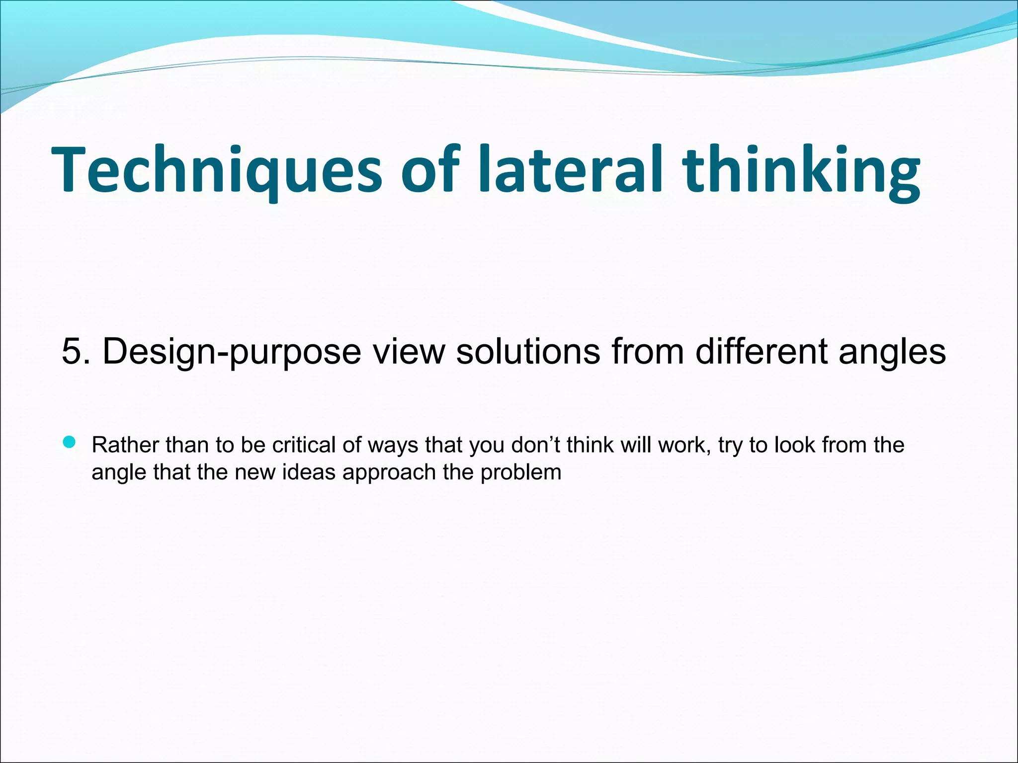 Lateral thinking | PPT