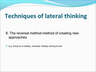 Lateral thinking | PPT