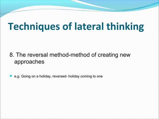Lateral thinking | PPT