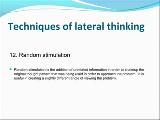 Lateral thinking | PPT