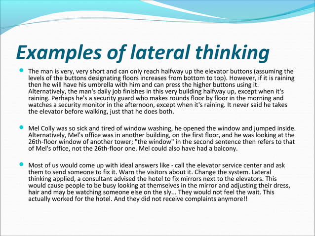 Lateral thinking | PPT
