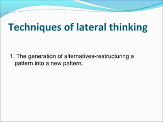 Lateral thinking | PPT