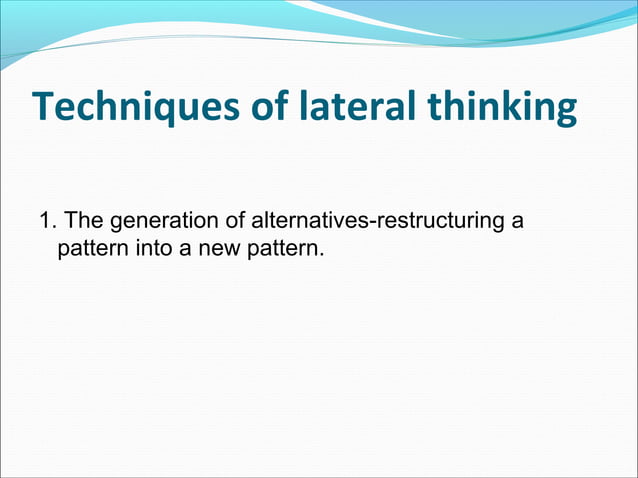 Lateral thinking | PPT