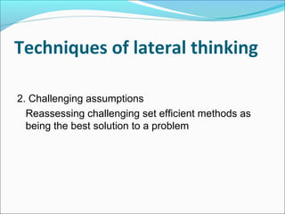 Lateral thinking | PPT