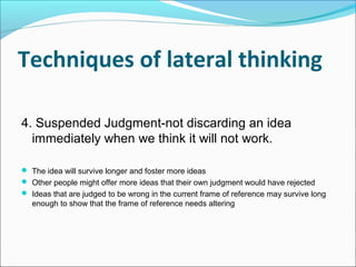 Lateral thinking | PPT