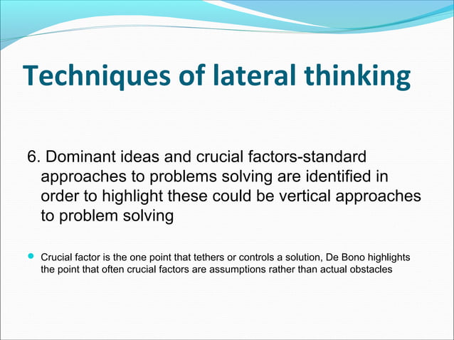 Lateral thinking | PPT