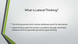Lateral thinking | PPTX