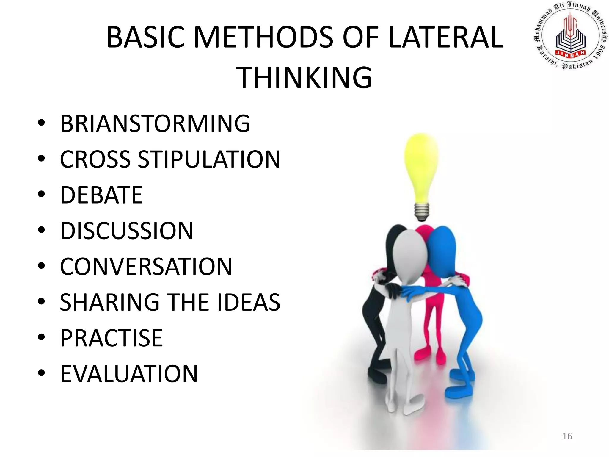 Lateral thinking by edward de bono | PPTX