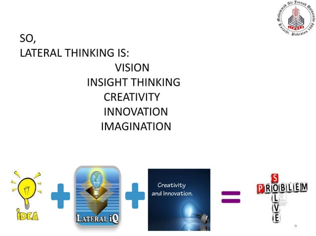 Lateral thinking by edward de bono | PPTX