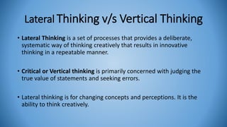 Lateral thinking presentation Aniruddha Phatak (Andy) | PPT