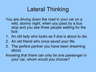Lateral Thinking Puzzles