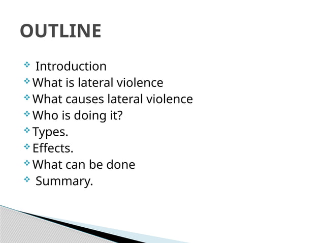 LATERAL VIOLENCE IN PERIOPERATIVE NURSING | PPT